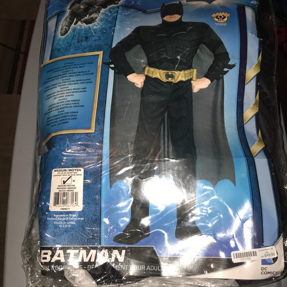 Dc Comics The Dark Knight Costume Size Medium - Gem